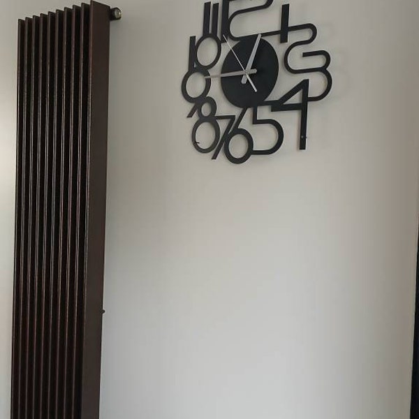 Abstract Numeric Wall Clock: Modern Floating Metal Art - Etsy
