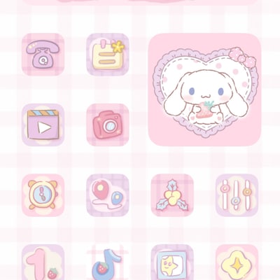 50 Icon Cute Small Girl Ios Icons Pack, iPhone Theme, App Cover, Icons ...