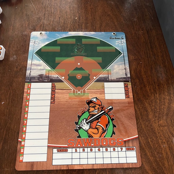 9"x12" Metal Custom Dugout Lineup Board - Etsy