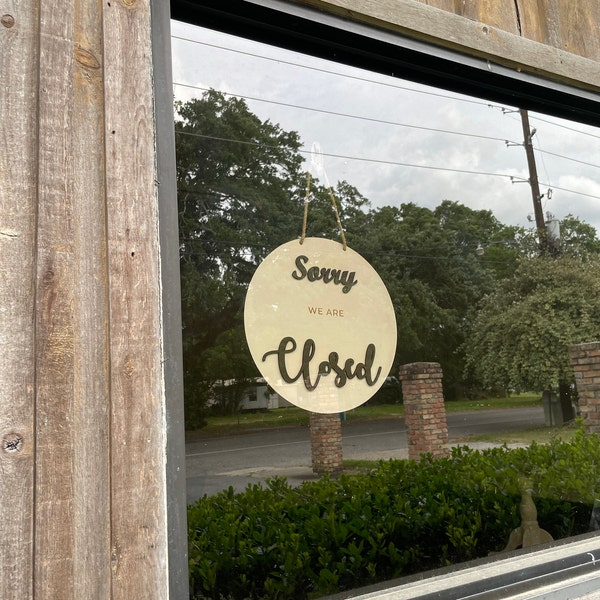 Open Closed Sign for Business - Custom Boutique, Store, Salon Sign ...