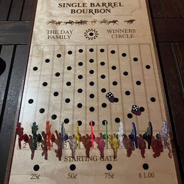 Kentucky Derby Horse Race Board Game. Laser Cut and Engraved. Many ...