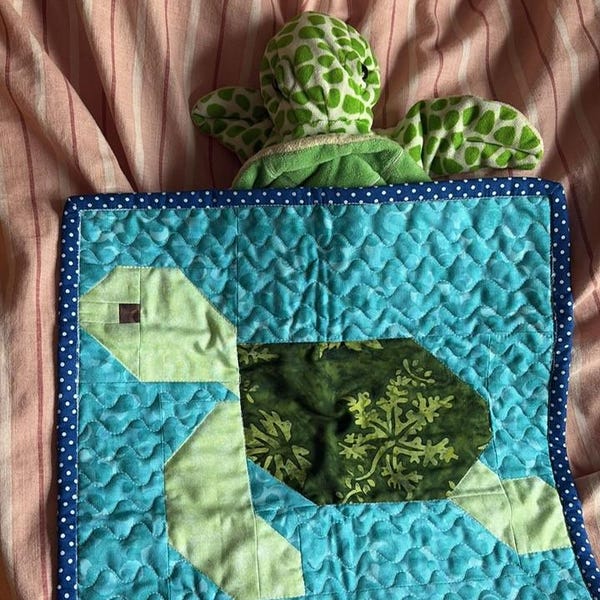 Turtle Quilt Block Pattern, Machine Pieced, Nautical Range, Instant PDF ...