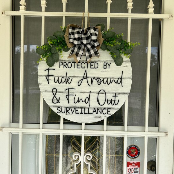 Front Door Hanger Wood Raised Letter Welcome Sign Family Last Name ...