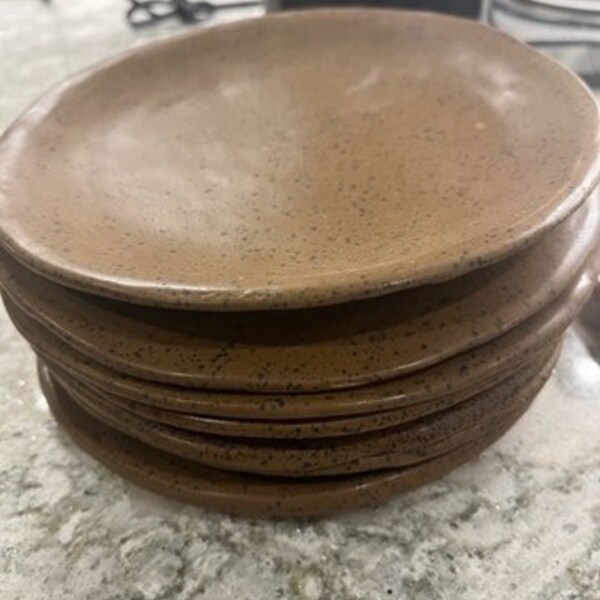 12pc Rustic Pottery Dinnerware Set,rustic Pottery Plates, Very Rustic ...