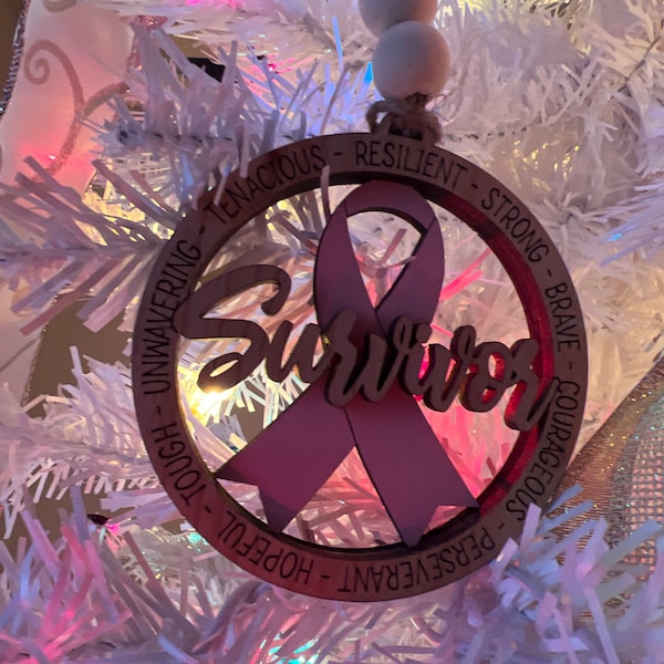 Cancer Awareness Ornament/cancer Fighter Ornament/cancer Hope Ornament ...