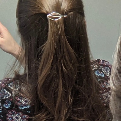 Small Leaf Barrette Petite Sterling Silver Barrette Gift for Her Small ...