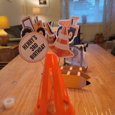 Construction Centerpieces Printable Construction Birthday Party ...