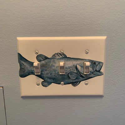 Hand-painted Fish Panel Wood Fish Original Fish Painting Beach Gift ...