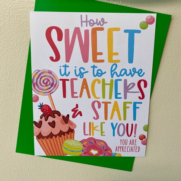 Teacher Appreciation 8x10 Printable Sign, Teachers Lunch Appreciation ...