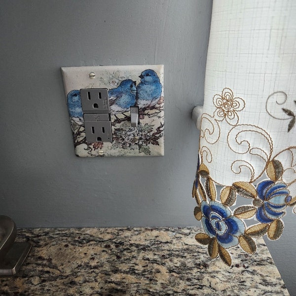 Tropical Beach Canoe & Palm Trees, Light Switch Cover Plate, Single ...