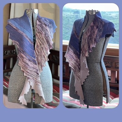 Wrap With Pockets Knitting Pattern, Reader Wrap, Rectangle Shawl, Easy ...