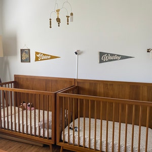 Large Single Word Custom Suede and Leather Pennant Flag Banner ...