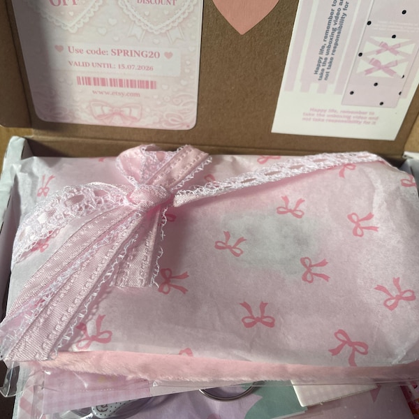 Kpop Inspired Stationery Box Pink Grab Bag Coquette K-pop Album ...