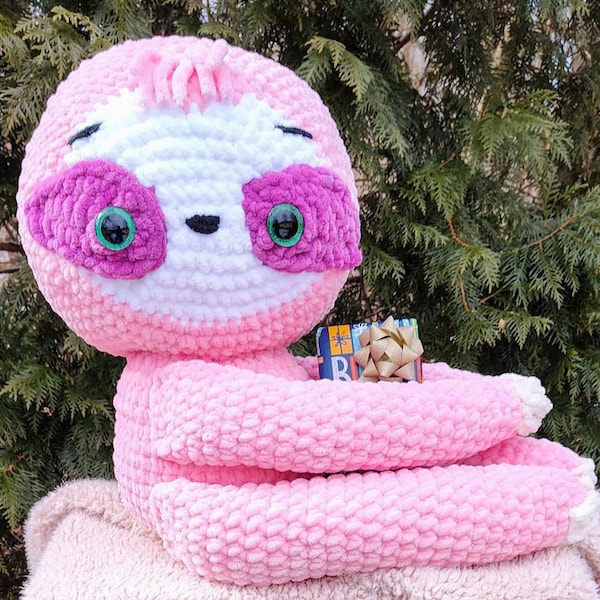 Crochet PATTERN: Samantha the Big Sloth (english/french) - Etsy