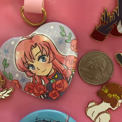 Magical Girl Heart Pins - Etsy