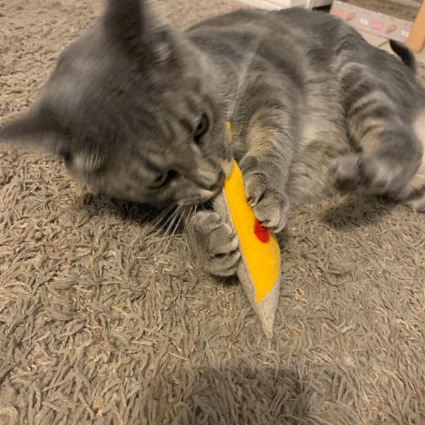 Pepperoni Pizza Slice Catnip Cat Toy - Ready to Ship, Gift for Cat ...