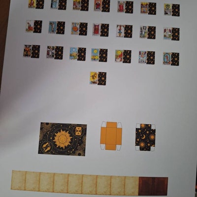 Miniature Tarot Cards 1:12 Scale Tarot Card Set Dollhouse Tarot Cards ...