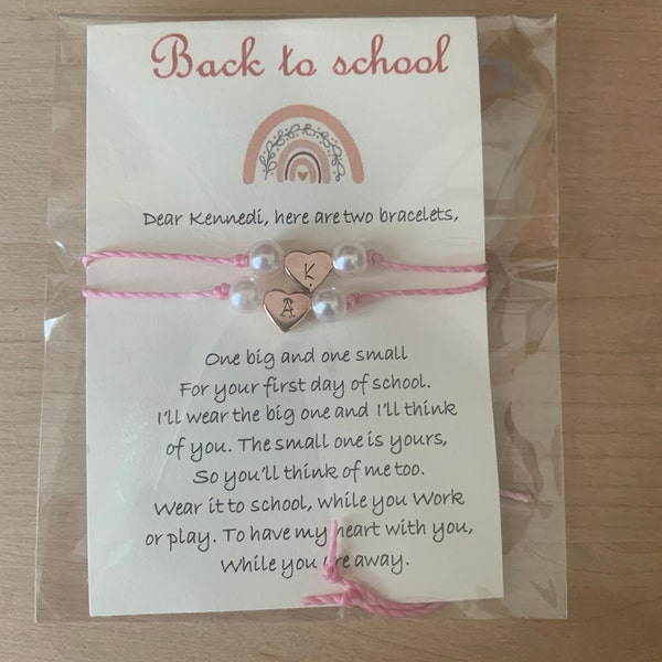 Back to School Bracelet, First Day of Kindergarten Pre-k Bracelet ...
