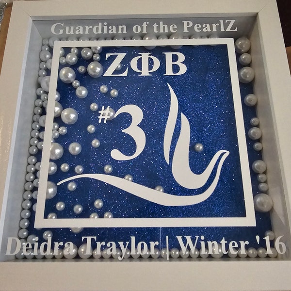 Personalized Zeta Phi Beta Shadow Box - Etsy