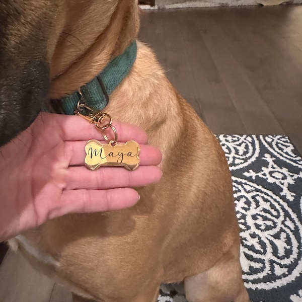 Custom Dog Tag in Gold, Silver, Rose Gold or Black, Engraved Stainless ...