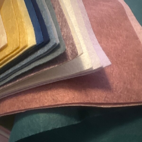 Wool Felt 12"x18" 20 Sheets - Wool Blend Felt - Choose Your Own Colors ...