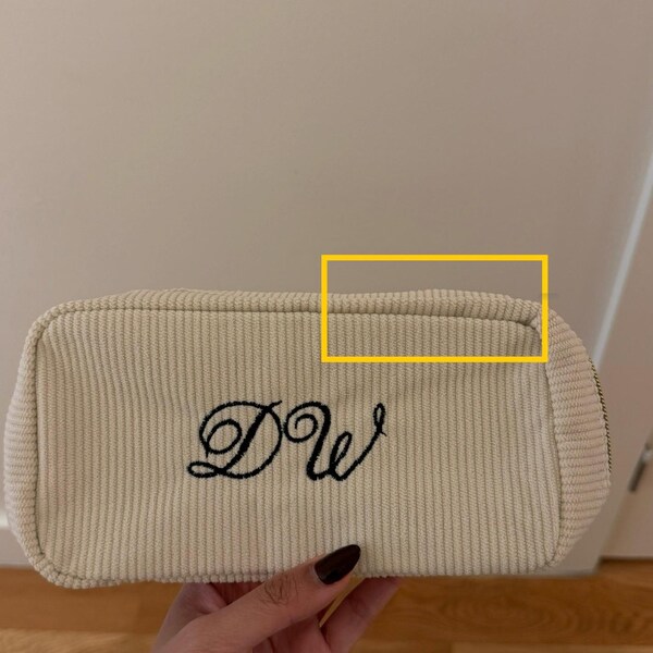 Monogramed Makeup Bag, Personalized Toiletry Pouch, Embroidered ...