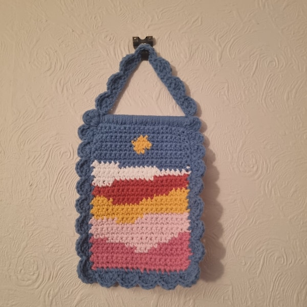 The Cherry Cute Crochet Tapestry PATTERN Pdf, Wall Hanging, Diy Room ...