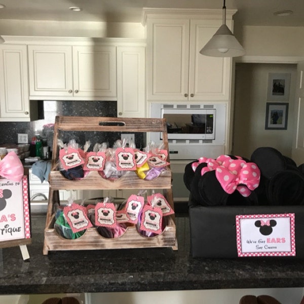 Hot Pink Minnie Mouse Party Signs - Instant Download Bright Pink Minnie ...