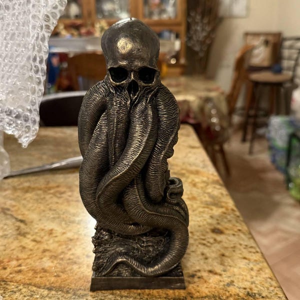 Cthulhu Myth Altar .h.p.lovecraft Handmade Bronze Painted Sculpture - Etsy