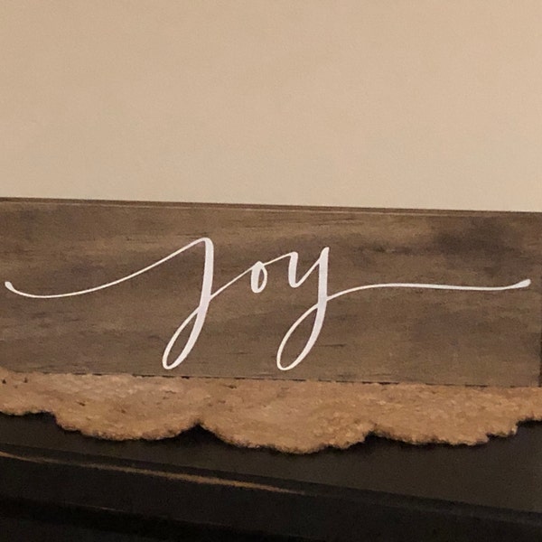 Joy Wood Block Sign, Joy Sign, Christmas Sign, Encouragement Sign, Joy ...