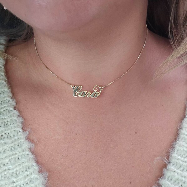 Carrie Font Name Necklace • Personalized Carrie Style Nameplate ...