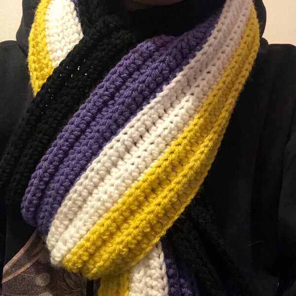 Nonbinary Pride Scarf - Etsy