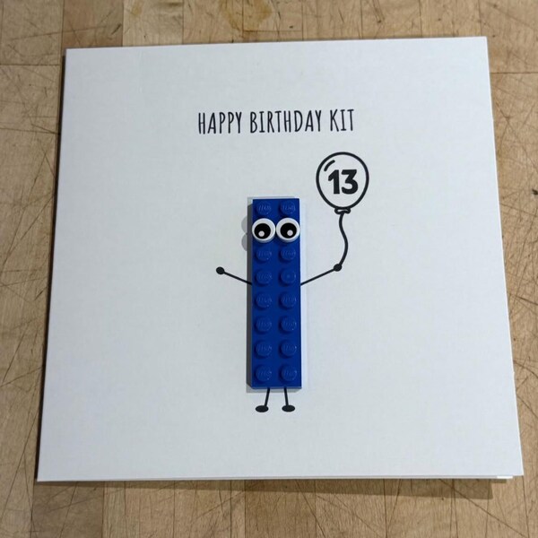 Father's Day Card Featuring Genuine LEGO Pieces, LEGO Card, Fathers Day ...