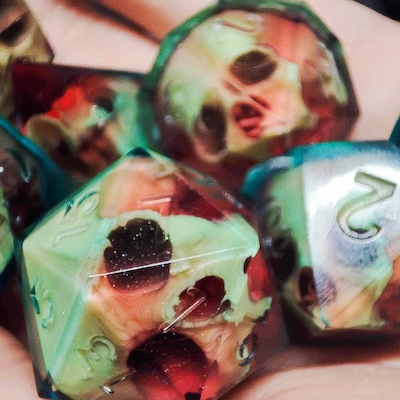 Dice Set Skull Sharp Edge, D&D Dice Set for Dungeons and Dragons D and ...