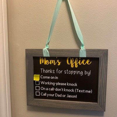Moms Office Door Sign,sign for Home Office,do Not Disturb Sign,on a ...