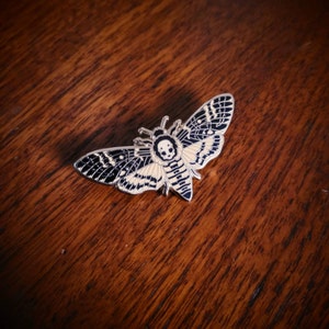 Death's-head Hawkmoth Hard Enamel Pin Hawk Moth Gold Variant Death Moth ...