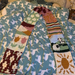 CROCHET PATTERN: Cottagecore Scarf Crochet Pattern 14 Patchwork Crochet ...