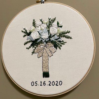 Custom Initial DIY Embroidery Kit / Letter Initial Embroidery - Etsy