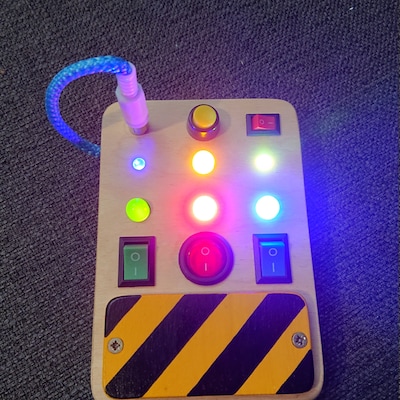 Mission Control Panel for Toddler Busy Board LED Light Toy Switch Box ...