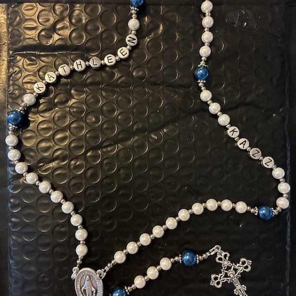 Personalized Rosary | Custom Rosary | Baptism Rosary | First Communion ...