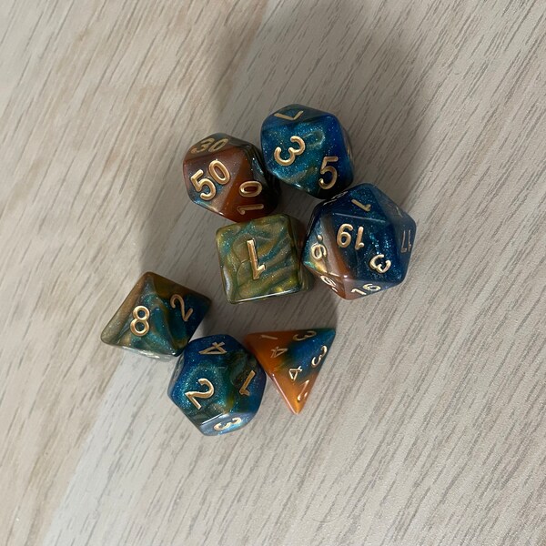Under the Sea Tide Pool Dnd Dice Set Perfect Gift for Fans of Dungeons ...