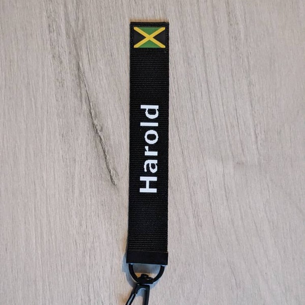 Personalised Jamaican Flag Key Chain Keyring Luggage Tag Zipper Pull ...