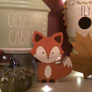 Fox Wood Craft DIY Wood Fox Animal Crafts for Kids Rustic Farmhouse ...