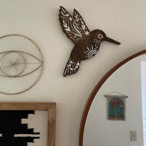 Hummingbird Wood Wall Art, Western Decor Wall Hanging, Woodland Nursery ...