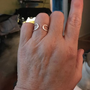 Open Ring, Minimalist Ring, Modern Ring, Double Line Ring, Simple Ring ...