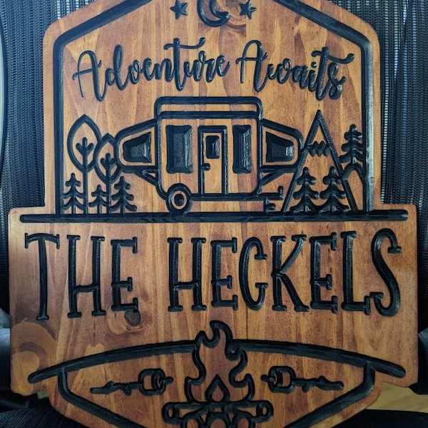 Camper Sign, RV Sign, Engraved Rv Sign, Campsite Flag, RV Flag Hanging ...