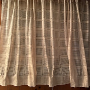 Vintage 70s Curtain, Net Woven Sheer Panel, Brown/rust, 1970s Rod ...