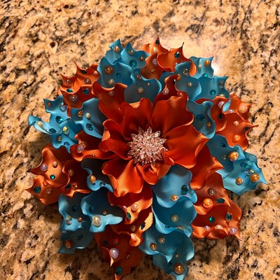 Flower Brooch Multicolor Spikey Pin Corsage - Etsy