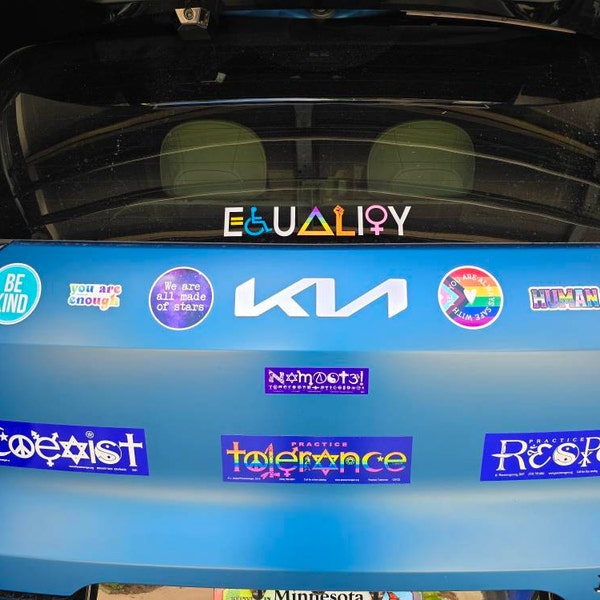 Equality Vinyl Decal 10.3" X 1.9" - Just Be Nice, Love Each Other ...