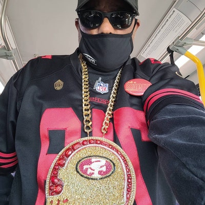 49ers Red and Black Bling Chain San Francisco 49ers Chain San - Etsy